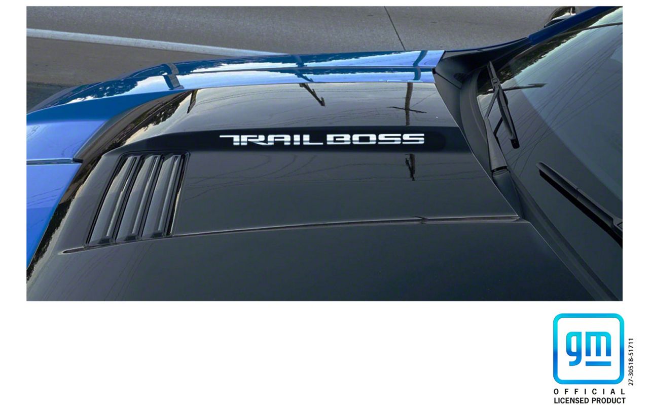 Emblems Plus Silverado 1500 TRAIL BOSS Hood Scoop Lettering Decals ...