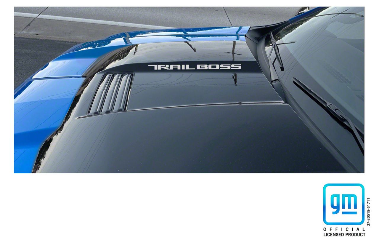Emblems Plus Silverado 1500 TRAIL BOSS Hood Scoop Lettering Decals ...