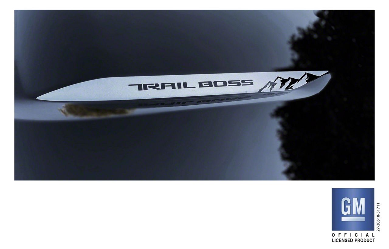 Emblems Plus Silverado 1500 TRAIL BOSS Mountains Hood Spear Decals ...