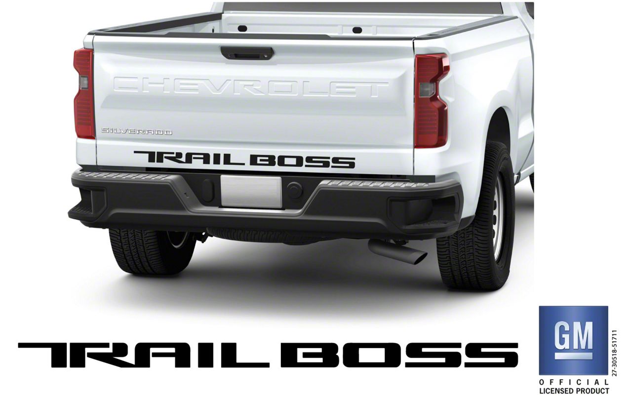 Emblems Plus Silverado 1500 TRAIL BOSS Tailgate Lettering Decals; Matte ...