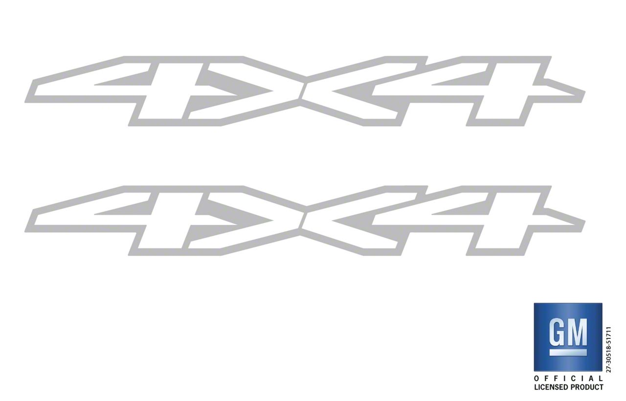 Emblems Plus Silverado 3500 4x4 Bedside Decals; Silver 40001920S (20-26 ...