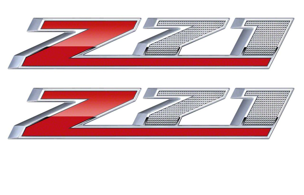 Emblems Plus Silverado 3500 Z71 Bedside Decals; Red/Chrome 22351417-2 ...