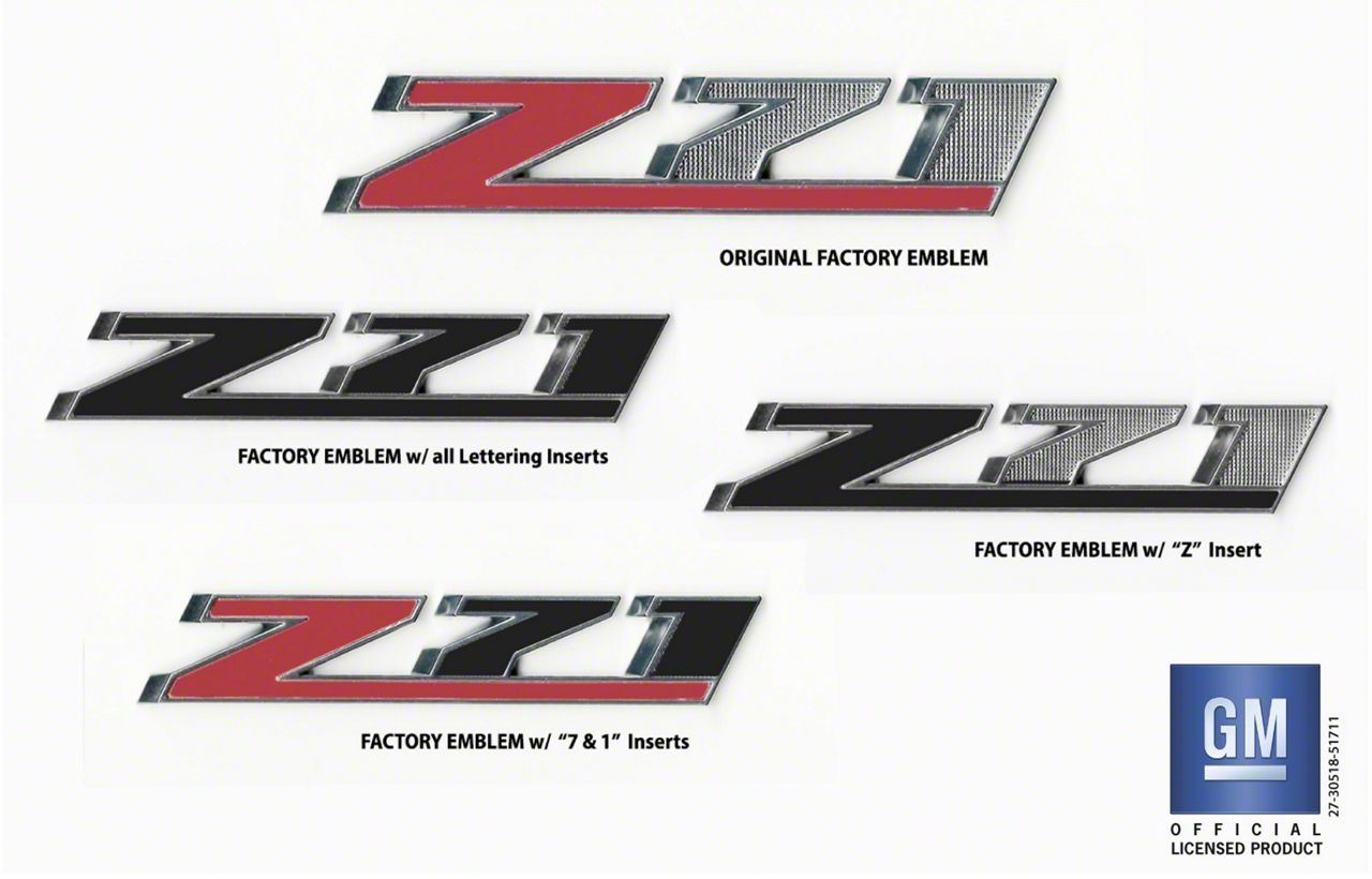 Emblems Plus Silverado 3500 Z71 Grille Emblem Insert Lettering Kit ...