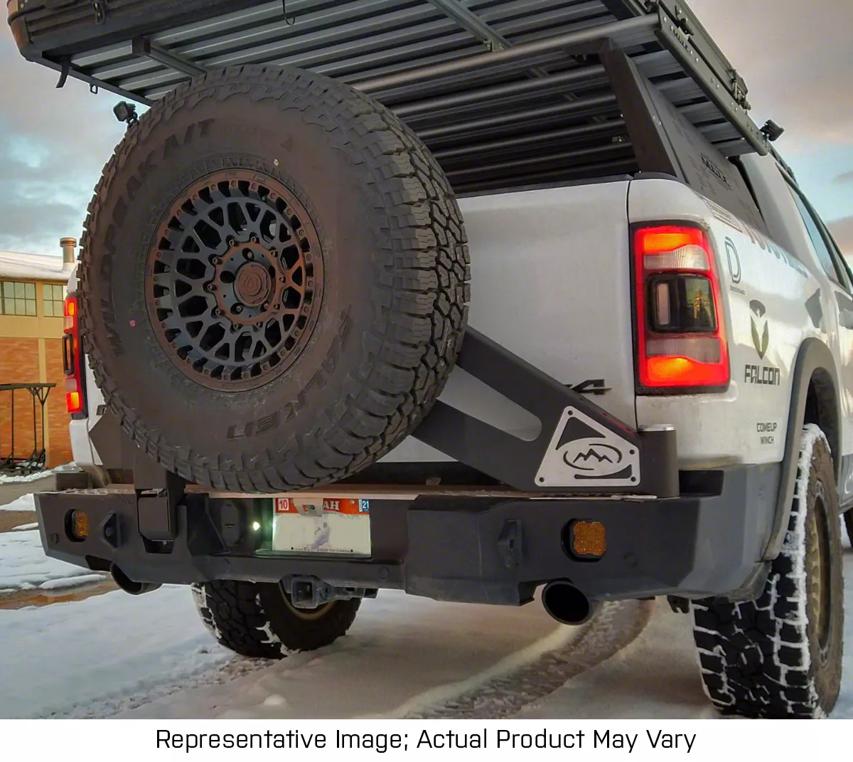 Expedition One RAM 1500 Single Swing Rear Bumper; Textured Black ...