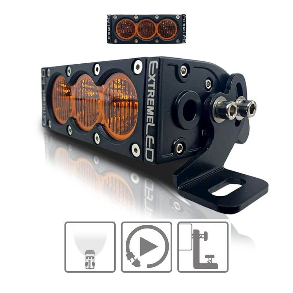 Extreme LED RAM 1500 6-Inch X6 Series Amber LED Light Bar; Flood Beam ...