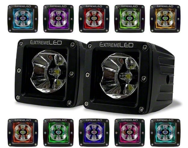 Extreme LED RAM 2500 3-Inch Extreme Series RGB LED Pod Lights EX-X2-RGB ...