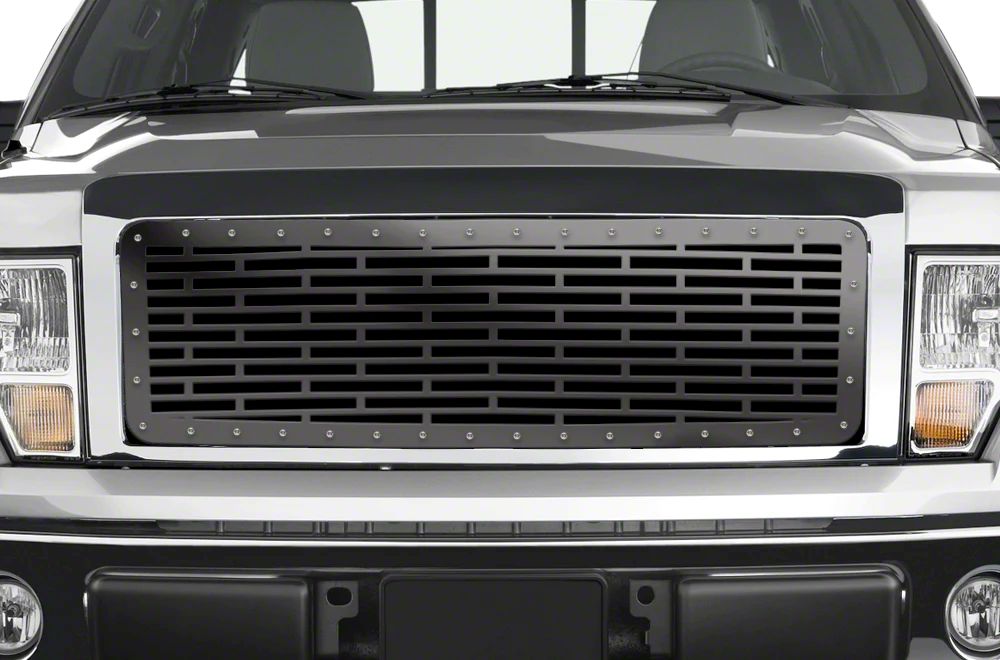 F-150 1-Piece Steel Upper Grille Insert; Bricks (09-14 F-150, Excluding Raptor & 09-12 King ...