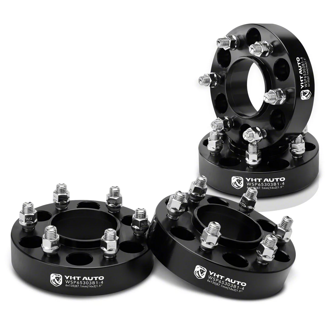 F-150 1.50-Inch 6-Lug Wheel Spacers; Black; Set of Four (04-14 F-150 ...