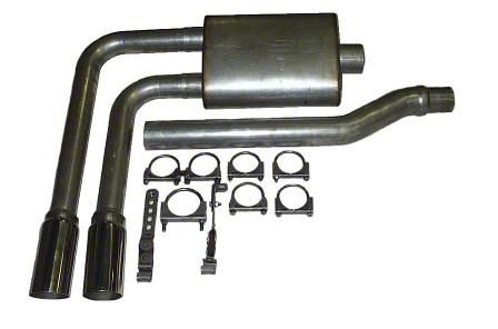 F-150 2.50-Inch Stainless Dual Exhaust System with HVS Welded Muffler ...