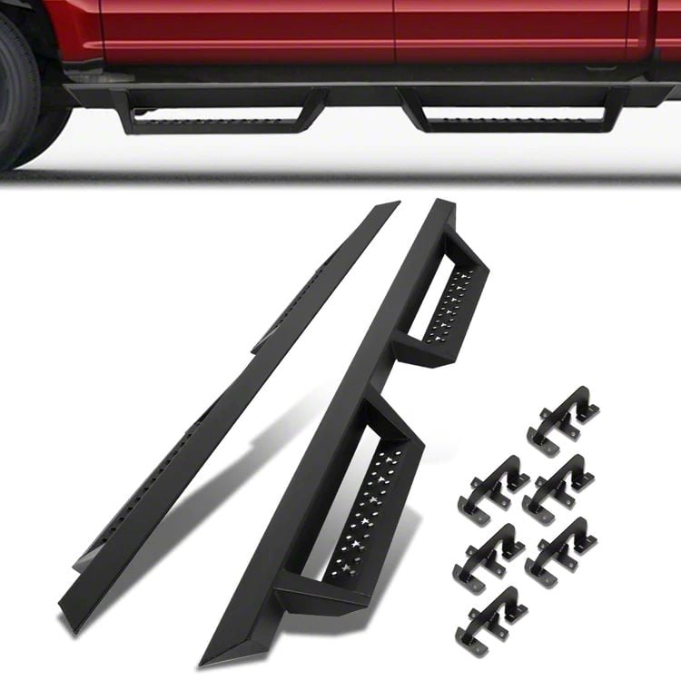 F-150 2.75-Inch Drop Step Running Boards; Textured Black (15-25 F-150 ...