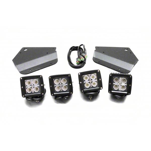 F-150 4-Inch CREE Square Cube LED Lights with Fog Light Mounting ...
