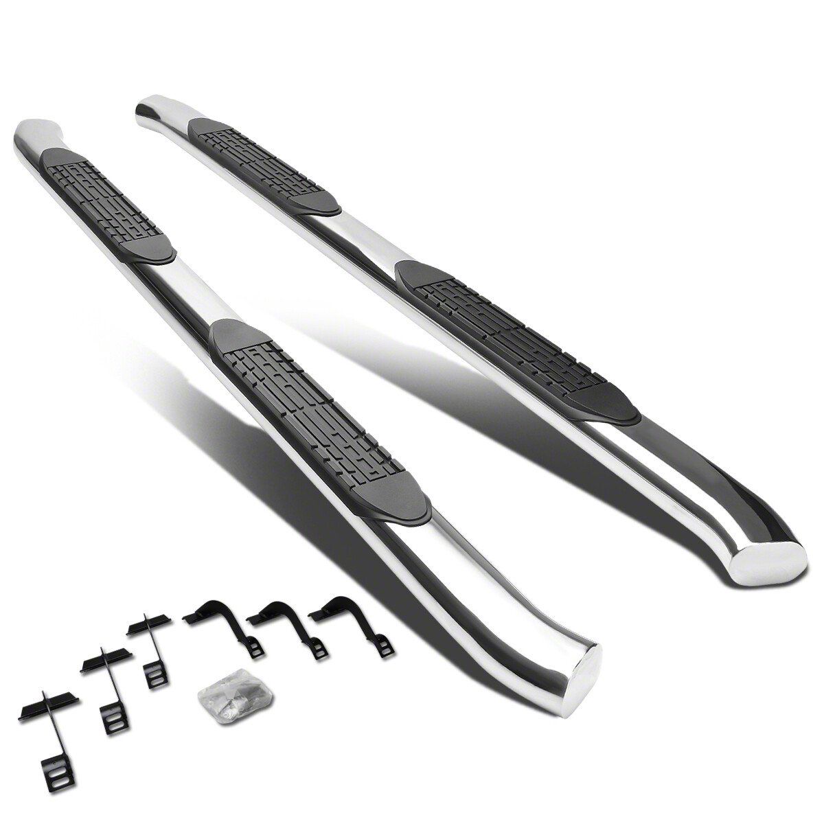 F-150 4-Inch Nerf Side Step Bars; Stainless Steel (15-20 F-150 ...