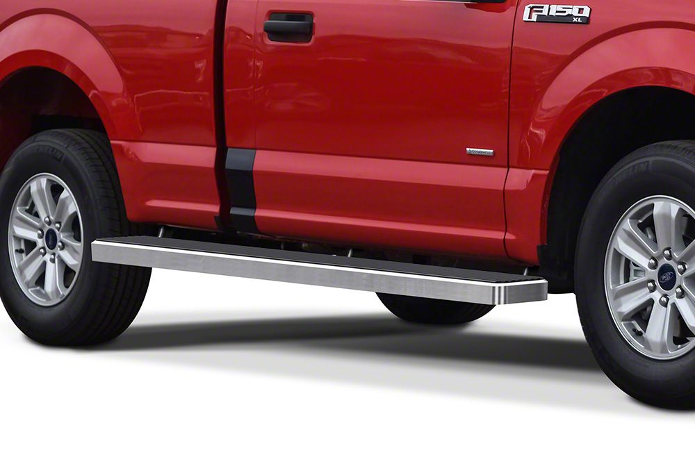 F-150 6-Inch Wheel-to-Wheel Running Boards; Hairline Silver (15-25 F ...