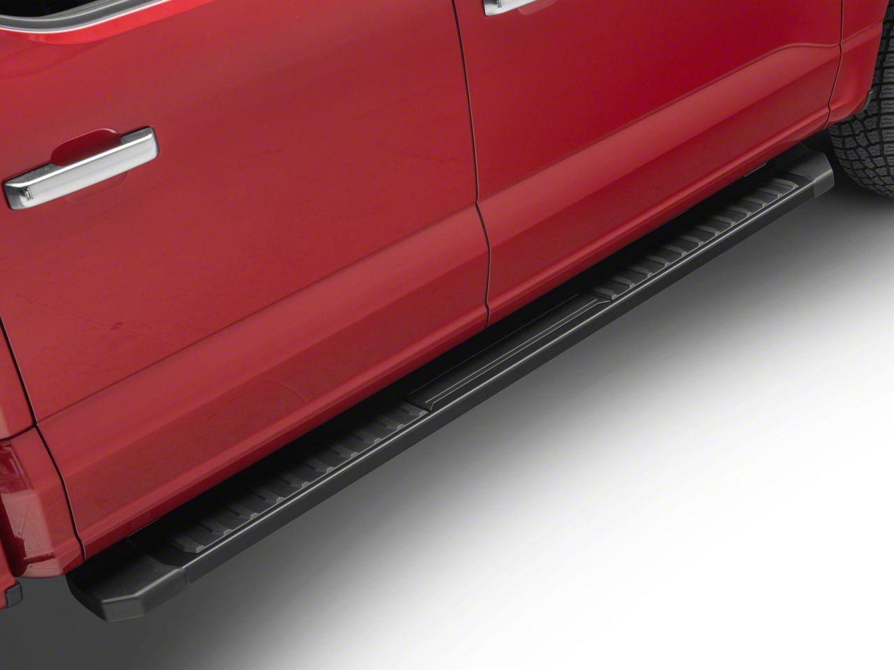 F-150 6-Inch Wide Flat Running Boards; Black (21-25 F-150 SuperCrew) - Free Shipping