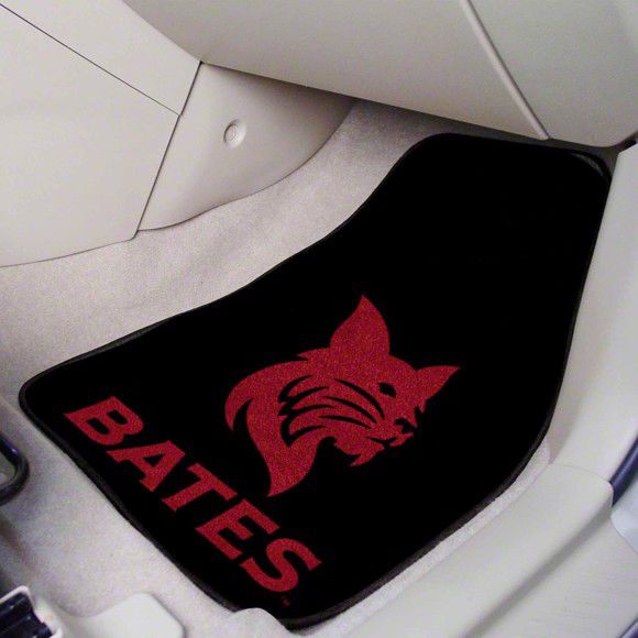 F-150 Carpet Front Floor Mats with Bates College Logo; Black (Universal ...