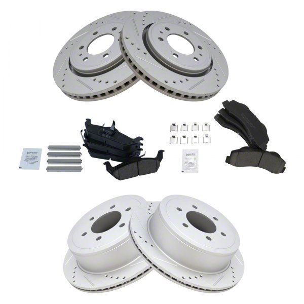 F-150 Ceramic Performance 6-Lug Brake Rotor and Pad Kit; Front and Rear ...