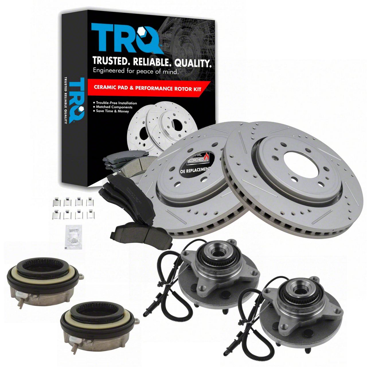 F-150 Ceramic Performance 6-Lug Brake Rotor, Pad, Auto-Locking Hub ...