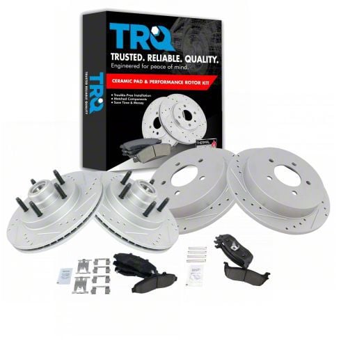 F-150 Ceramic Performance 5-Lug Brake Rotor and Pad Kit; Front and Rear ...