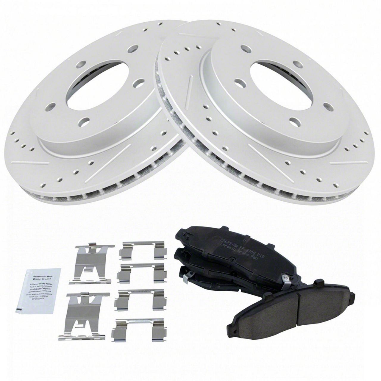 F-150 Ceramic Performance 5-Lug Brake Rotor and Pad Kit; Front (97-03 ...