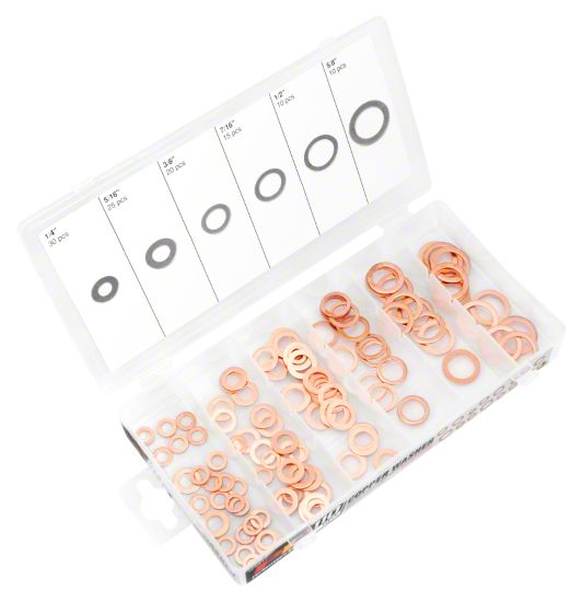 Universal AT Copper Washer Assortment; 110-Piece Set - Free Shipping