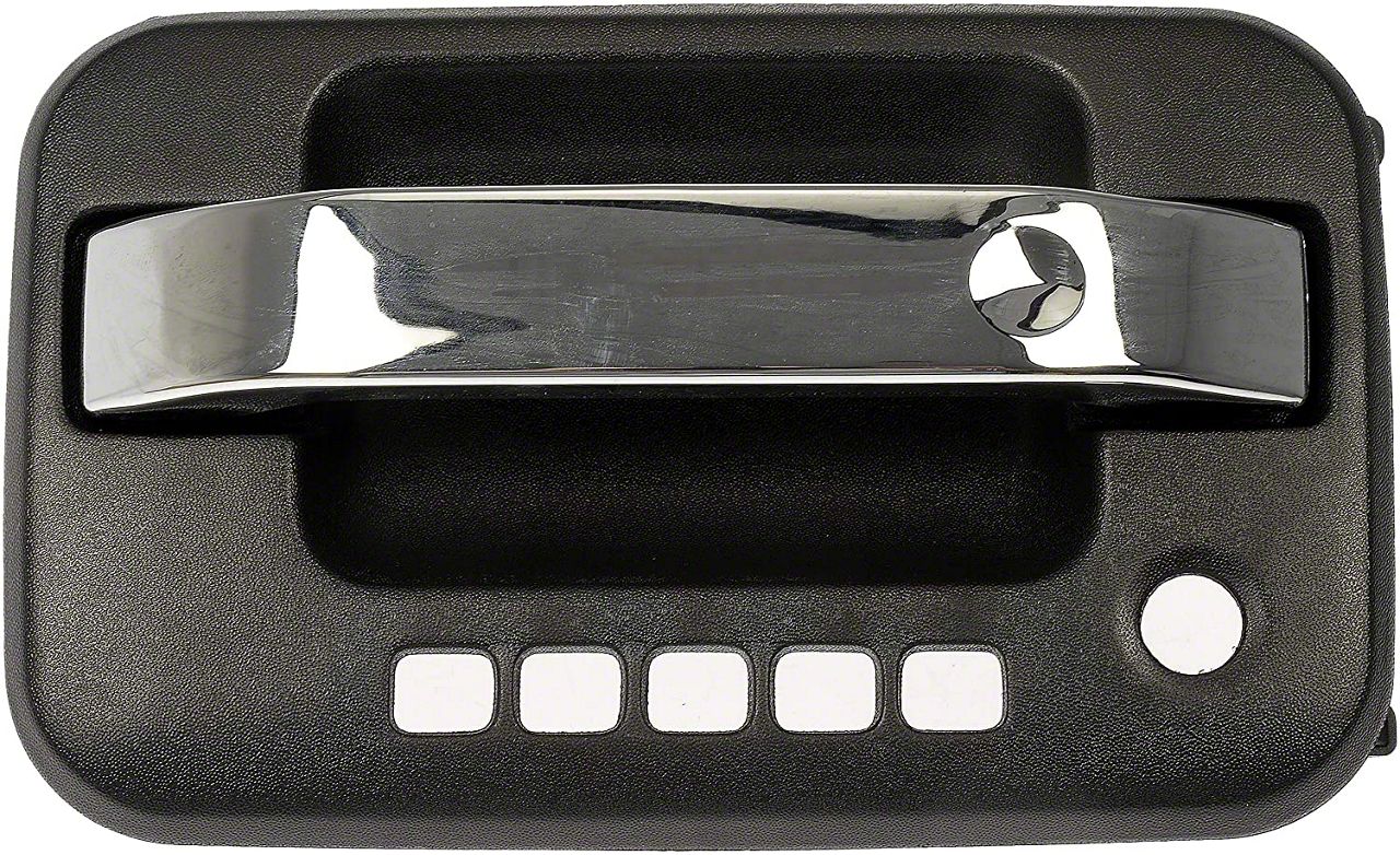 F-150 Exterior Door Handle; Front Left; Metal; Textured Black; With ...