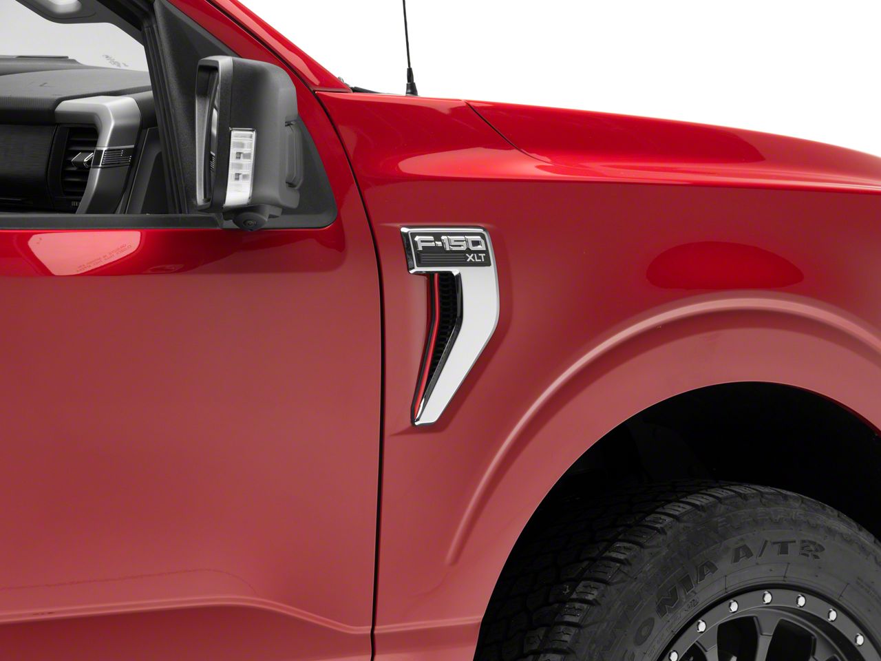 F-150 Fender Vent Strip Accent Trim; Gloss Red (21-25 F-150, Excluding ...