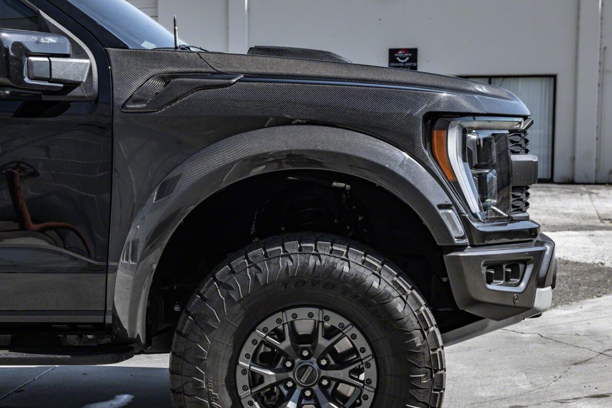 F-150 Fender Vents; Carbon Fiber (21-26 F-150 Raptor) - Free Shipping