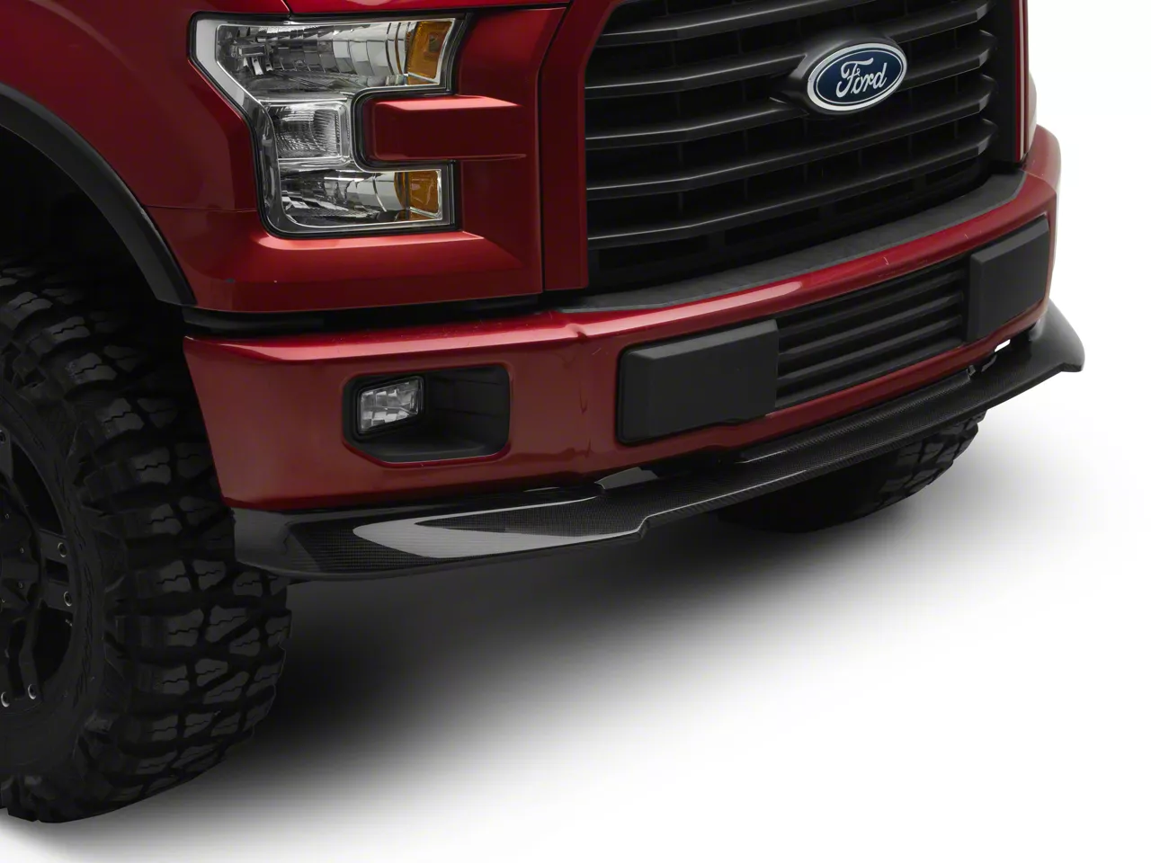 F-150 Fiberglass Front Splitter; Carbon Fiber (15-20 F-150, Excluding ...