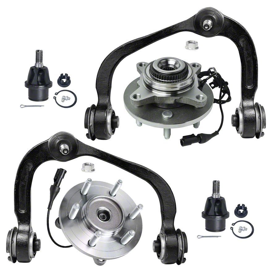 F-150 Front Upper Control Arms with Ball Joints and Hub Assemblies (04 ...