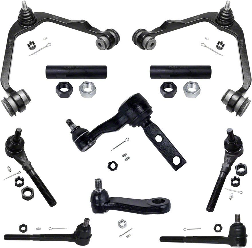 F-150 Front Upper Control Arms with Idler Arm, Pitman Arm, Tie Rods and ...