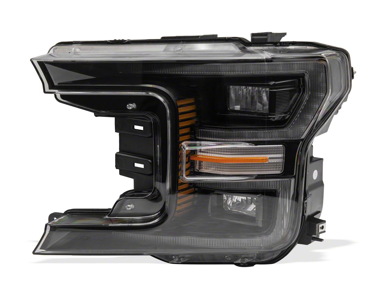 F-150 Full LED Headlights; Black Housing; Clear Lens (18-20 F-150 w ...