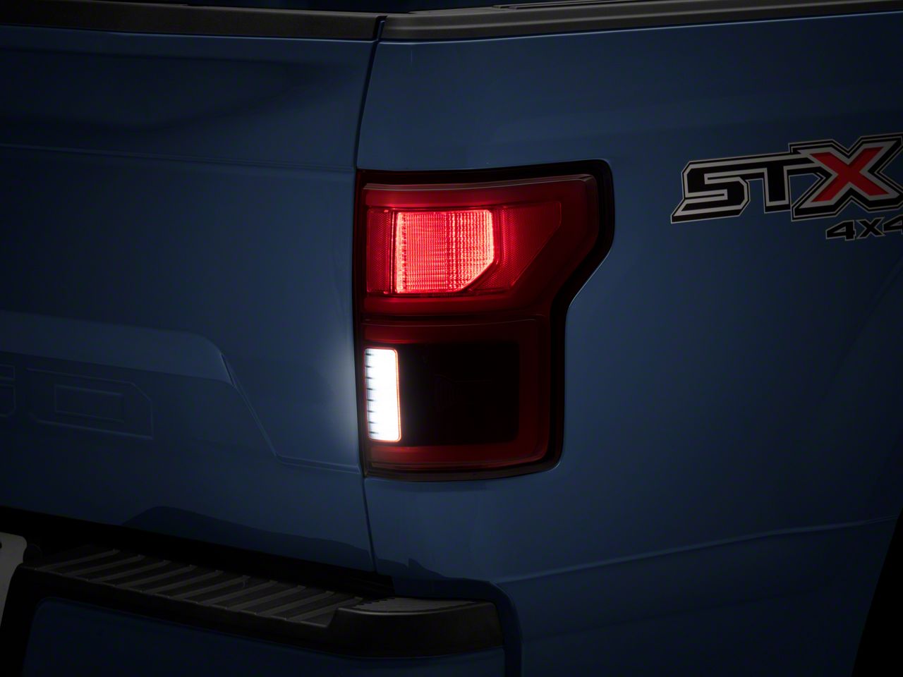 F-150 Full LED Tail Lights; Chrome Housing; Red Lens (15-20 F-150 w ...