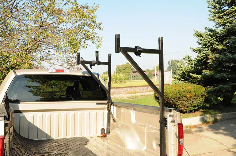 F-150 Half Ladder Rack; Gloss Black (Universal; Some Adaptation May Be ...