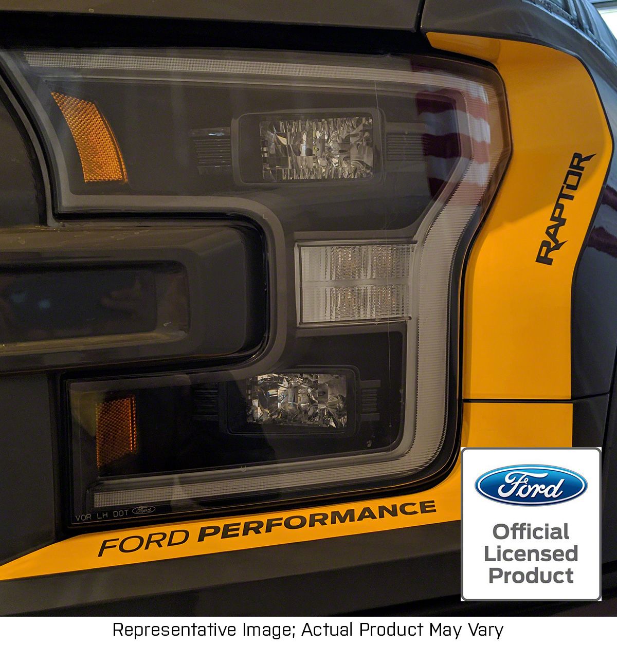 F-150 Headlight Accent Decals with Ford Performance and Raptor Logos ...