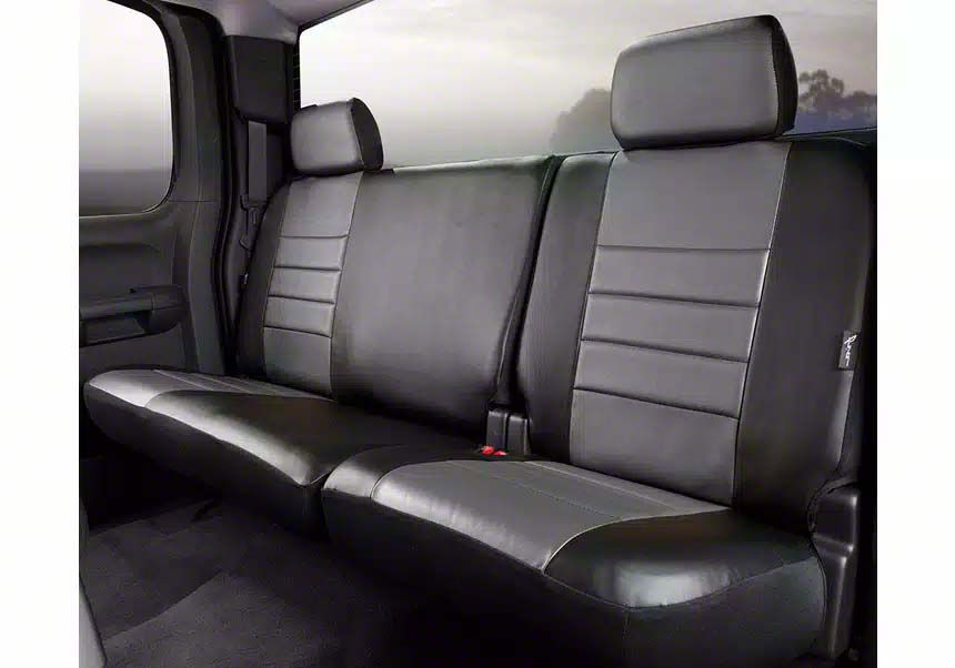 Fia F-150 LeatherLite Series Rear Seat Cover; Gray T601080 (09-14 F-150 ...