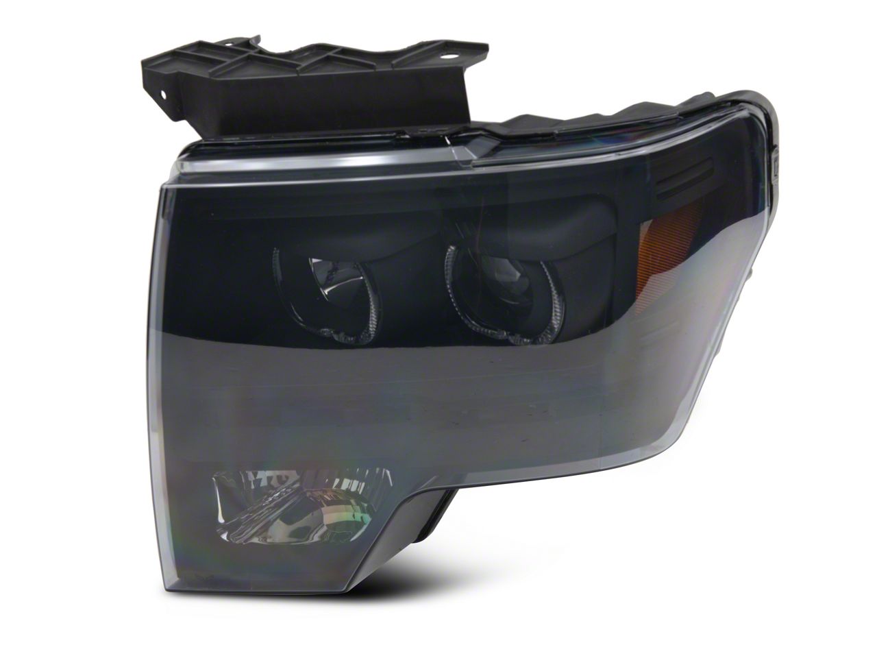 F-150 LED Halo Projector Headlights; Black Housing; Smoked Lens (09-14 ...