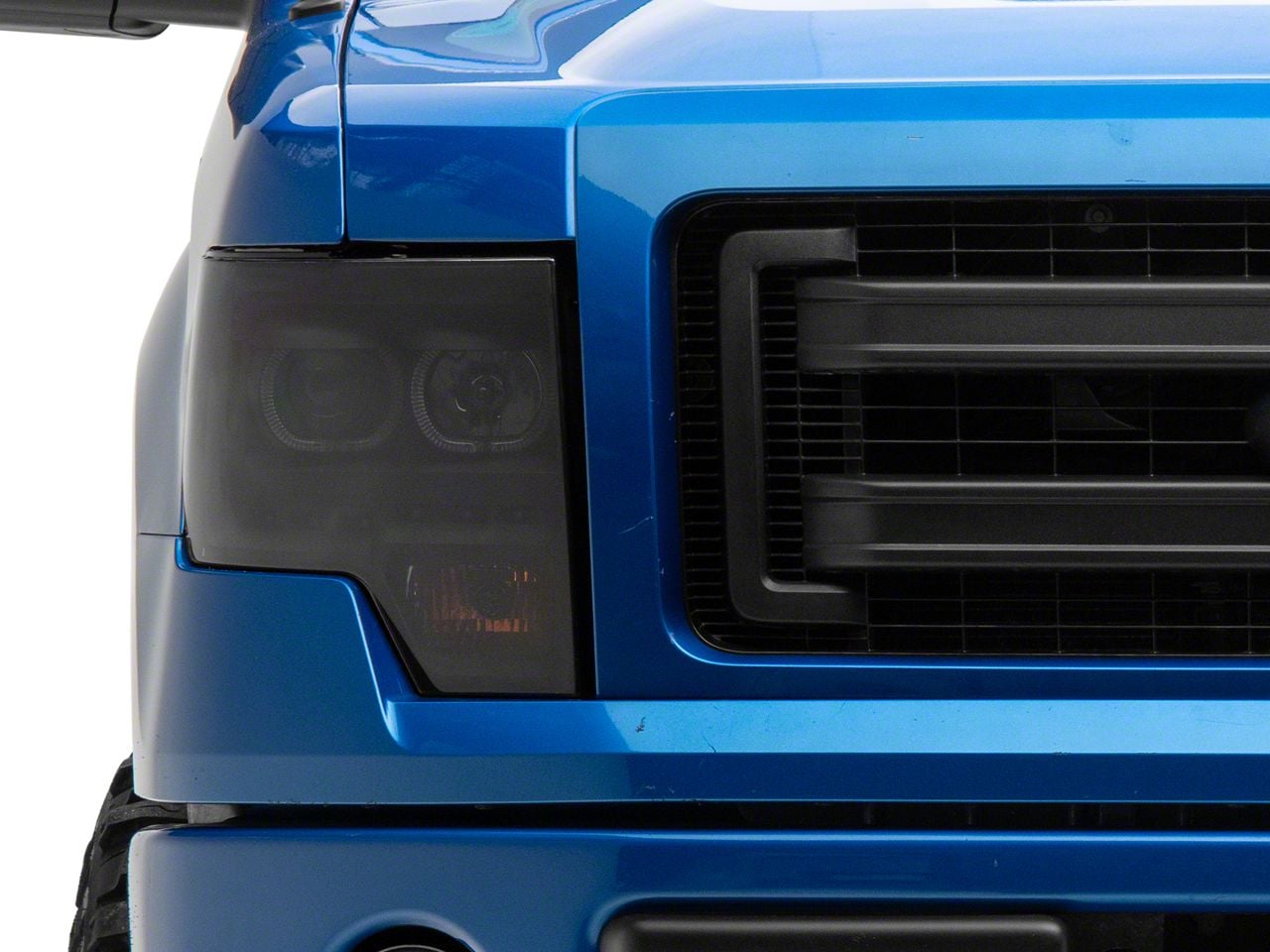 F-150 LED Halo Projector Headlights; Black Housing; Smoked Lens (09-14 ...