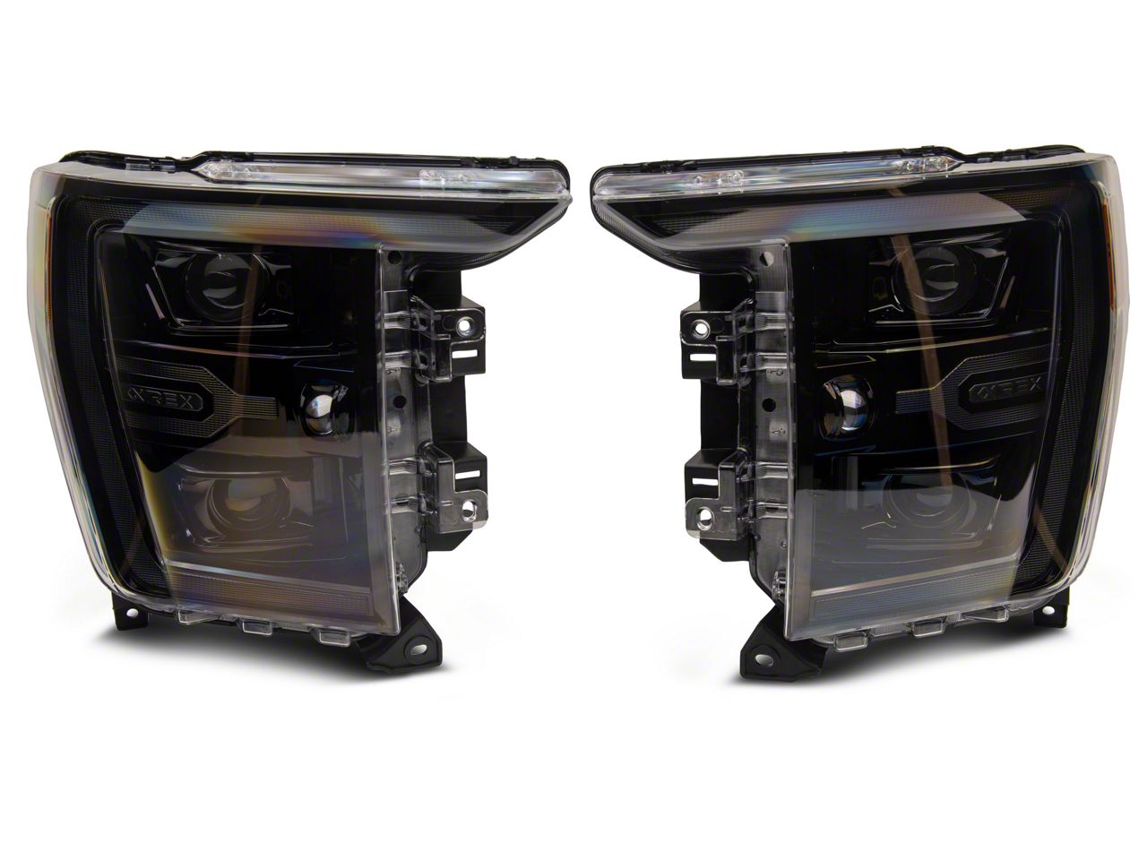 AlphaRex F-150 LUXX-Series LED Projector Headlights; Alpha Black ...