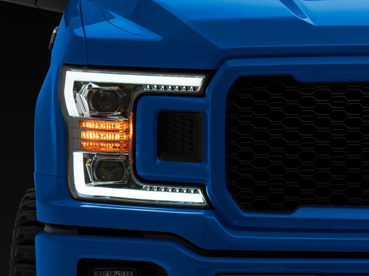 AlphaRex F-150 LUXX-Series LED Projector Headlights; Chrome Housing ...