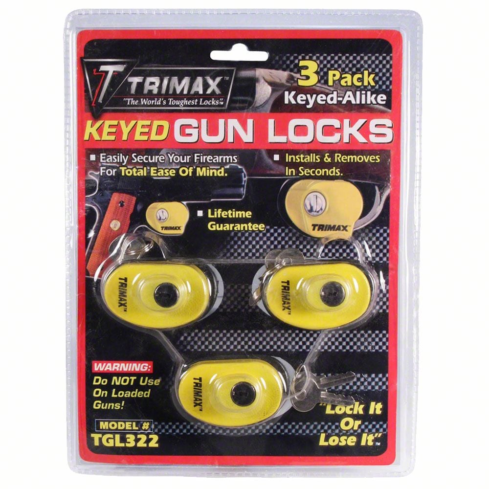 F-150 Max Security Keyed Gun Locks; 3-Pack - Free Shipping