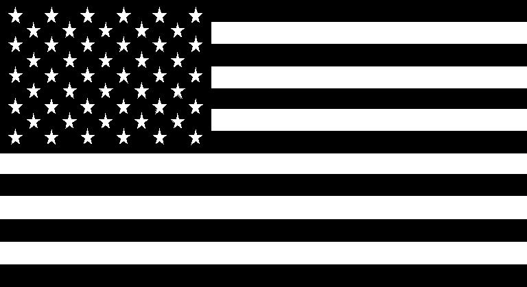 F-150 Moonroof Standard American Flag Decal; Gloss Black (97-25 F-150 ...