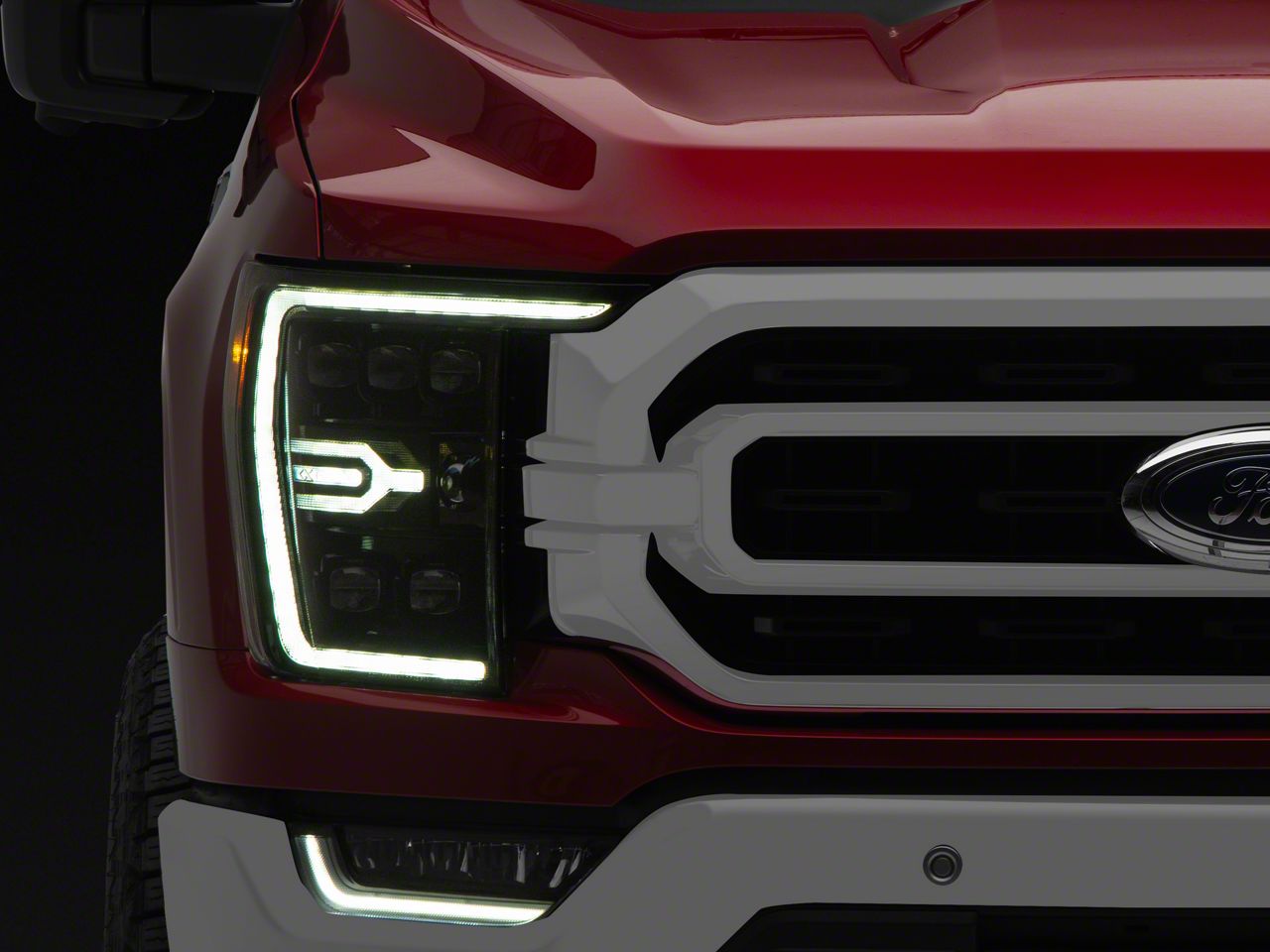 AlphaRex F-150 NOVA-Series LED Projector Headlights; Alpha Black ...