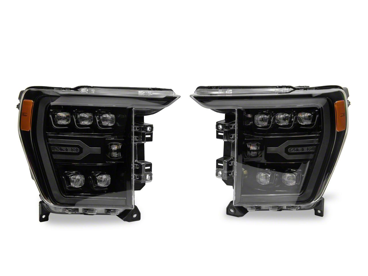 AlphaRex F-150 NOVA-Series LED Projector Headlights; Alpha Black ...