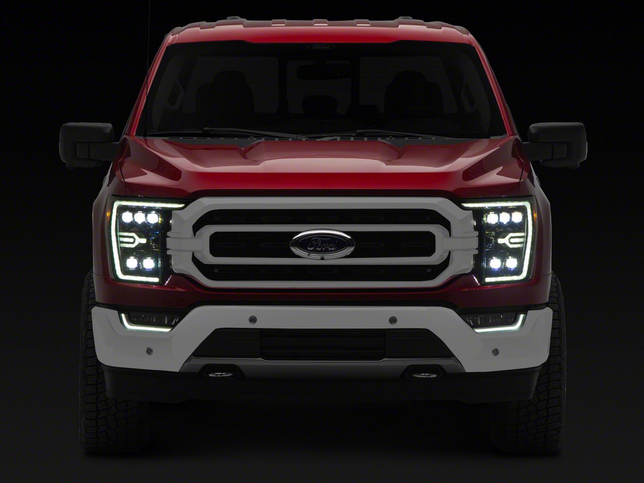 AlphaRex F-150 NOVA-Series LED Projector Headlights; Alpha Black ...