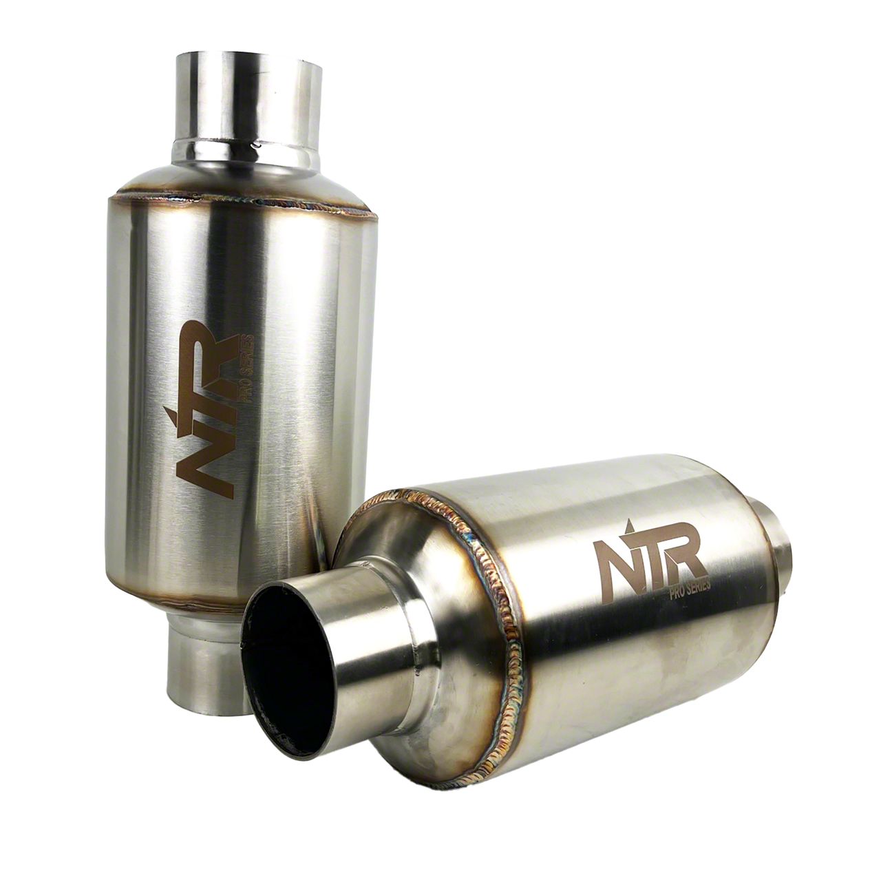 F-150 NTR Race Straight Through Mufflers; 3-Inch Inlet/3-Inch Outlet ...