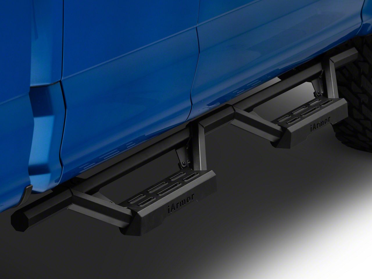 F-150 Octagon Tube Drop Style Nerf Side Step Bars; Black (15-25 F-150 ...