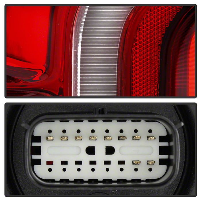 F-150 OE Style BLIS Ready LED Tail Light; Chrome Housing; Red/Clear ...