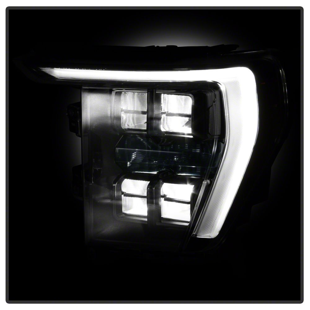 F-150 OE Style Quad LED Headlights with DRL; Black Housing; Clear Lens ...