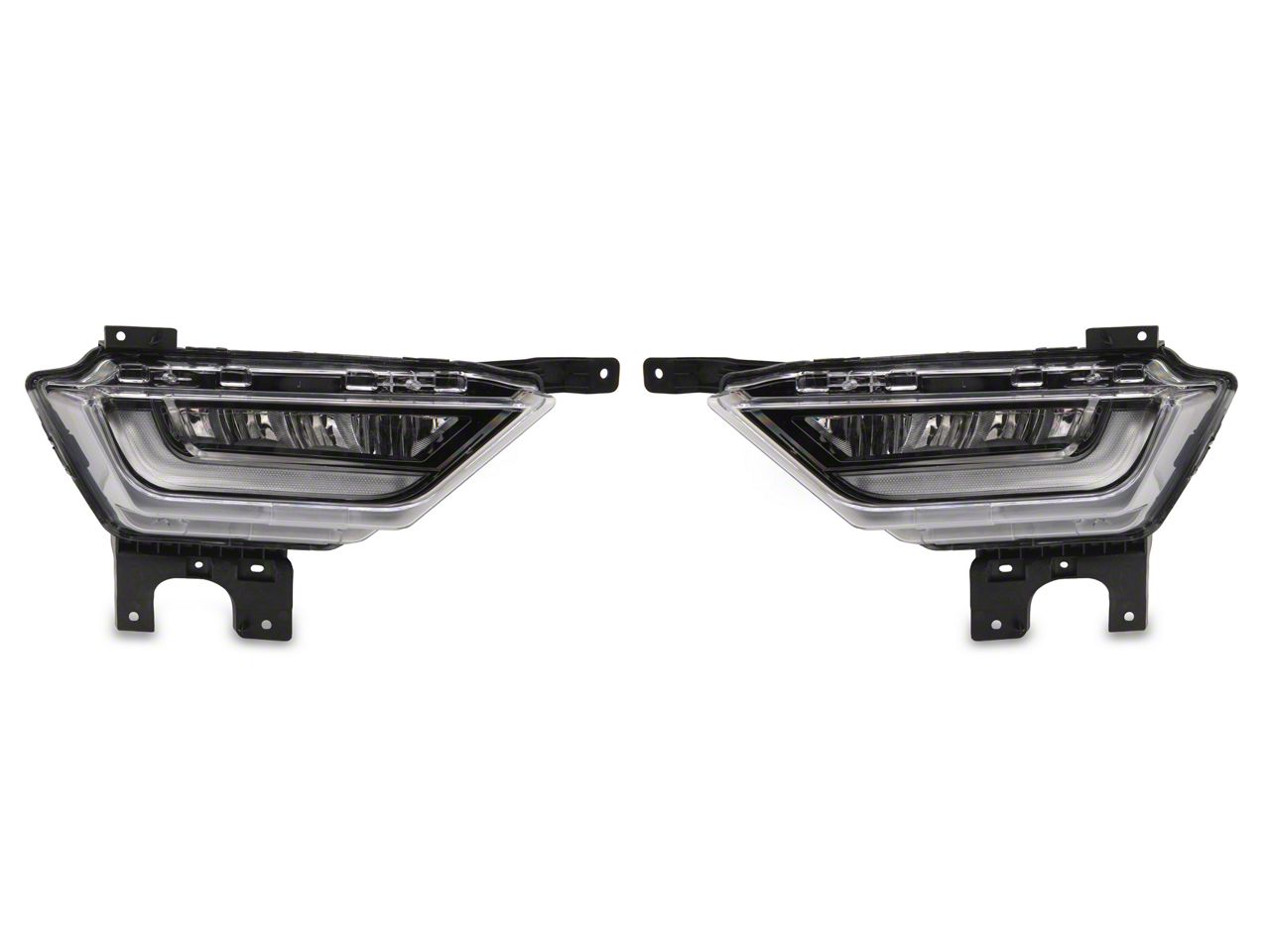 F-150 OEM Style Full LED Fog Lights with Switch; Clear (21-23 F-150 w ...
