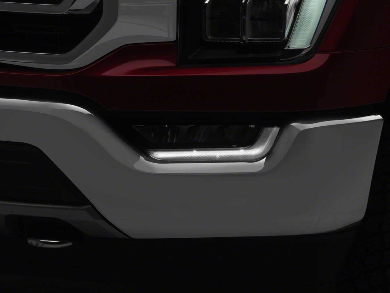 F-150 OEM Style Full LED Fog Lights with Switch; Clear (21-23 F-150 w ...